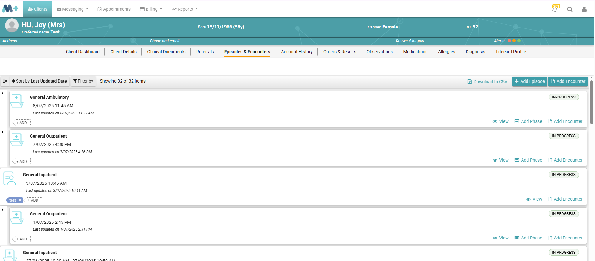 How do I view a Client/Patient's Episodes Of Care And Encounters ...