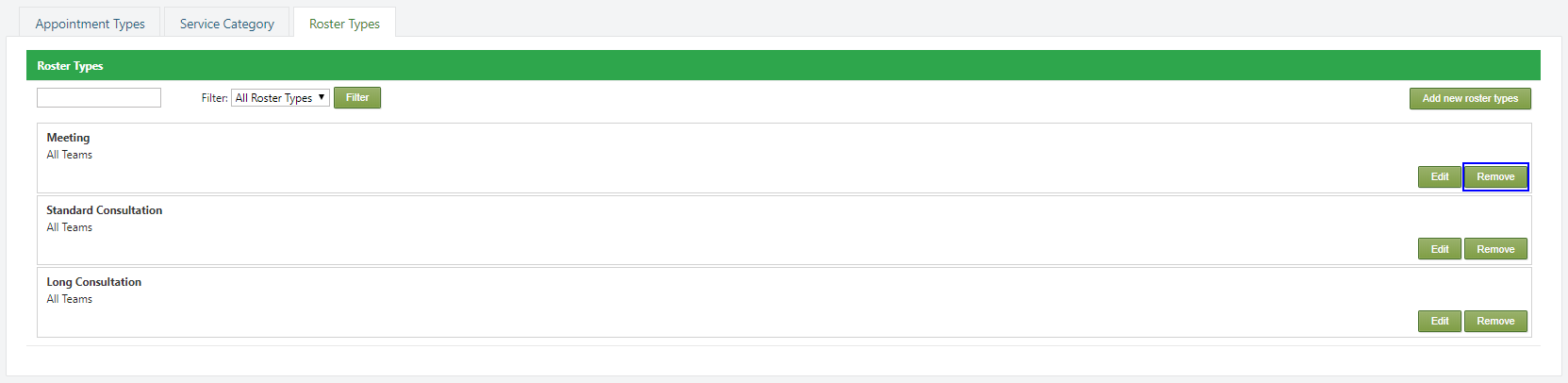 How Do I Pre-Set The Options For Roster Types? – Global Health